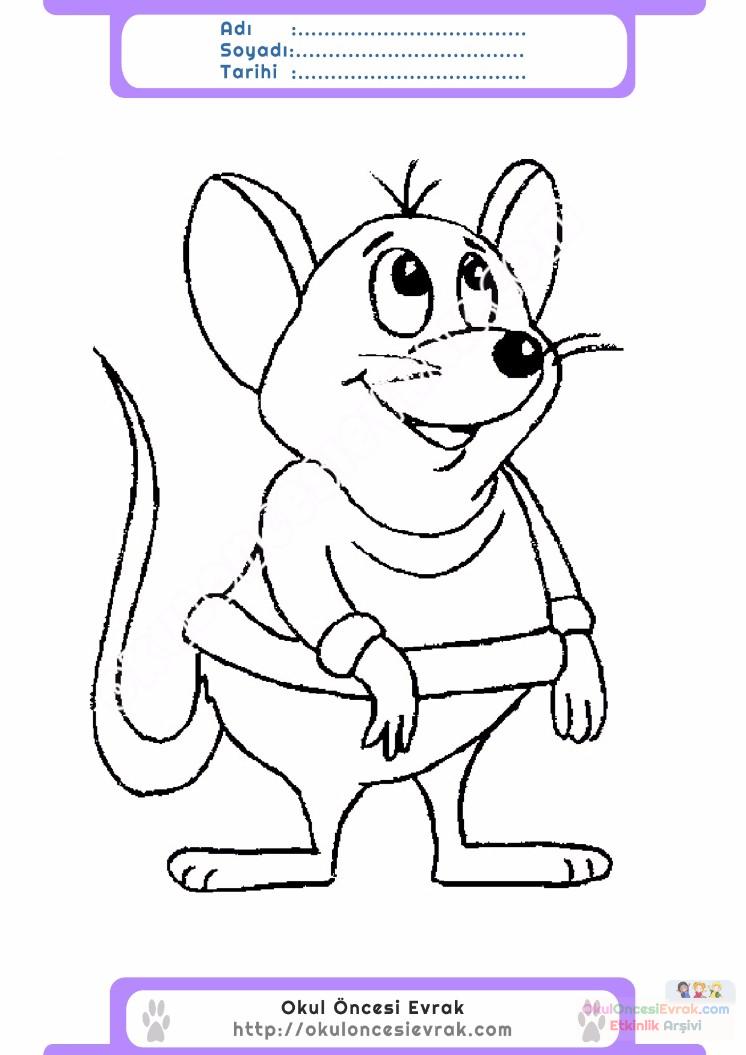 çocuklar-için-hayvan-hayvan-Fare-boyama-sayfası-26 | preschool activity