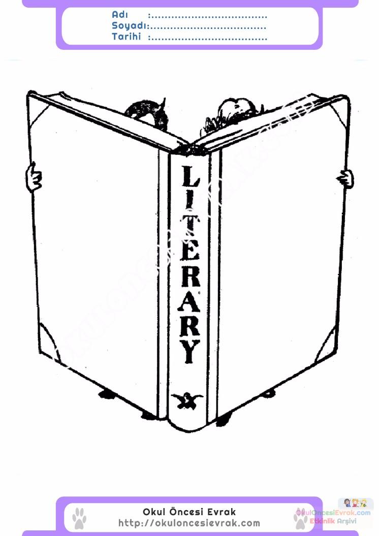 çocuklar-için-Kitap-eşyalar-boyama-sayfası-14 | preschool activity