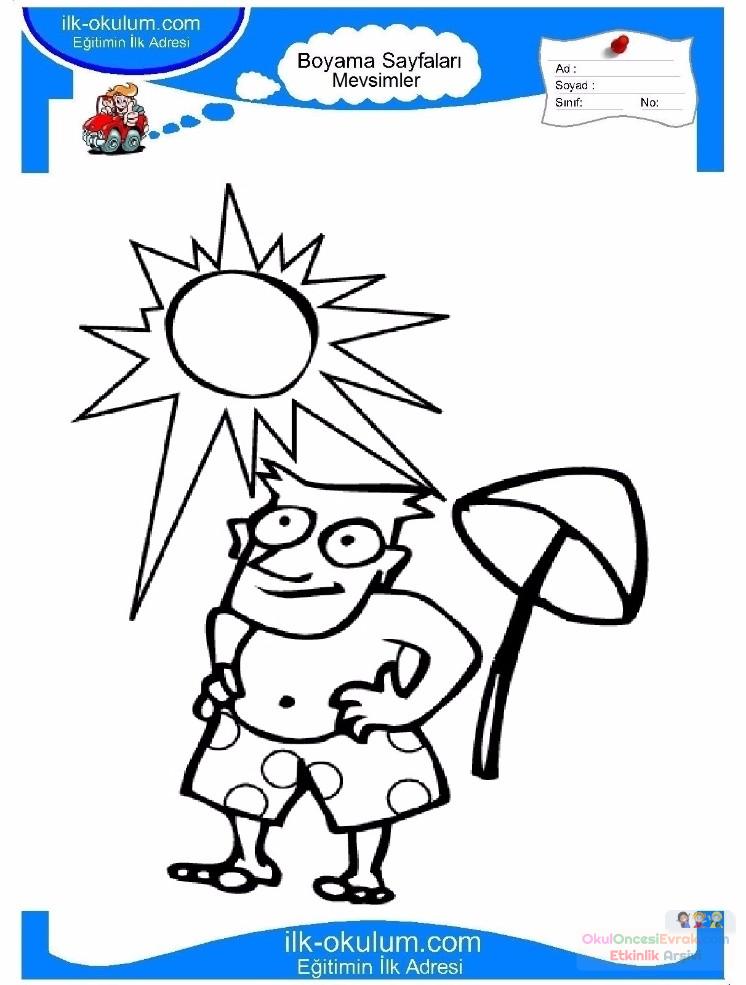 çocuklar-için-mevsimler-Yaz-mevsimi-boyama-sayfası-20 | preschool activity
