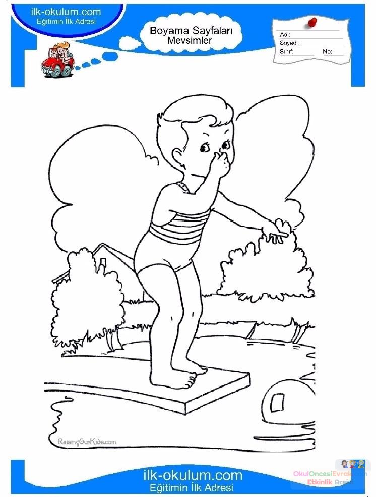 çocuklar-için-mevsimler-Yaz-mevsimi-boyama-sayfası-4 | preschool activity