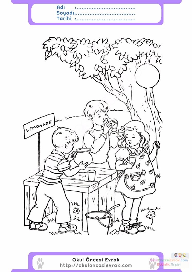 çocuklar-için-mevsimler-Yaz-mevsimi-boyama-sayfası-44 | preschool activity