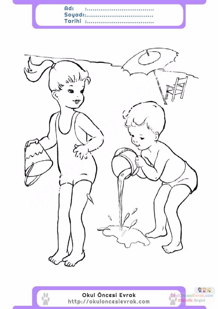 çocuklar-için-mevsimler-Yaz-mevsimi-boyama-sayfası-46 | preschool activity
